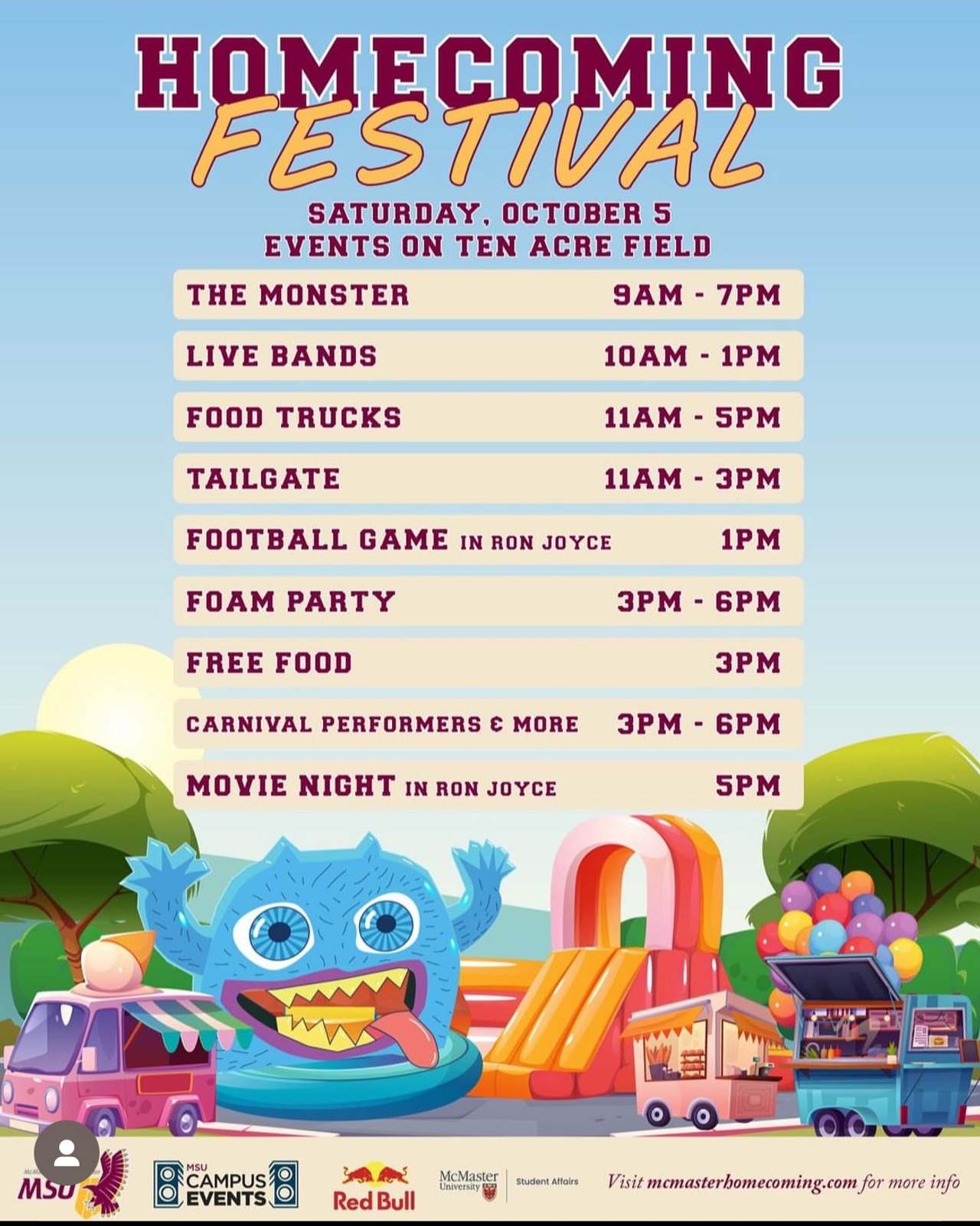 McMaster Homecoming Festival - Inflatables | Bounce