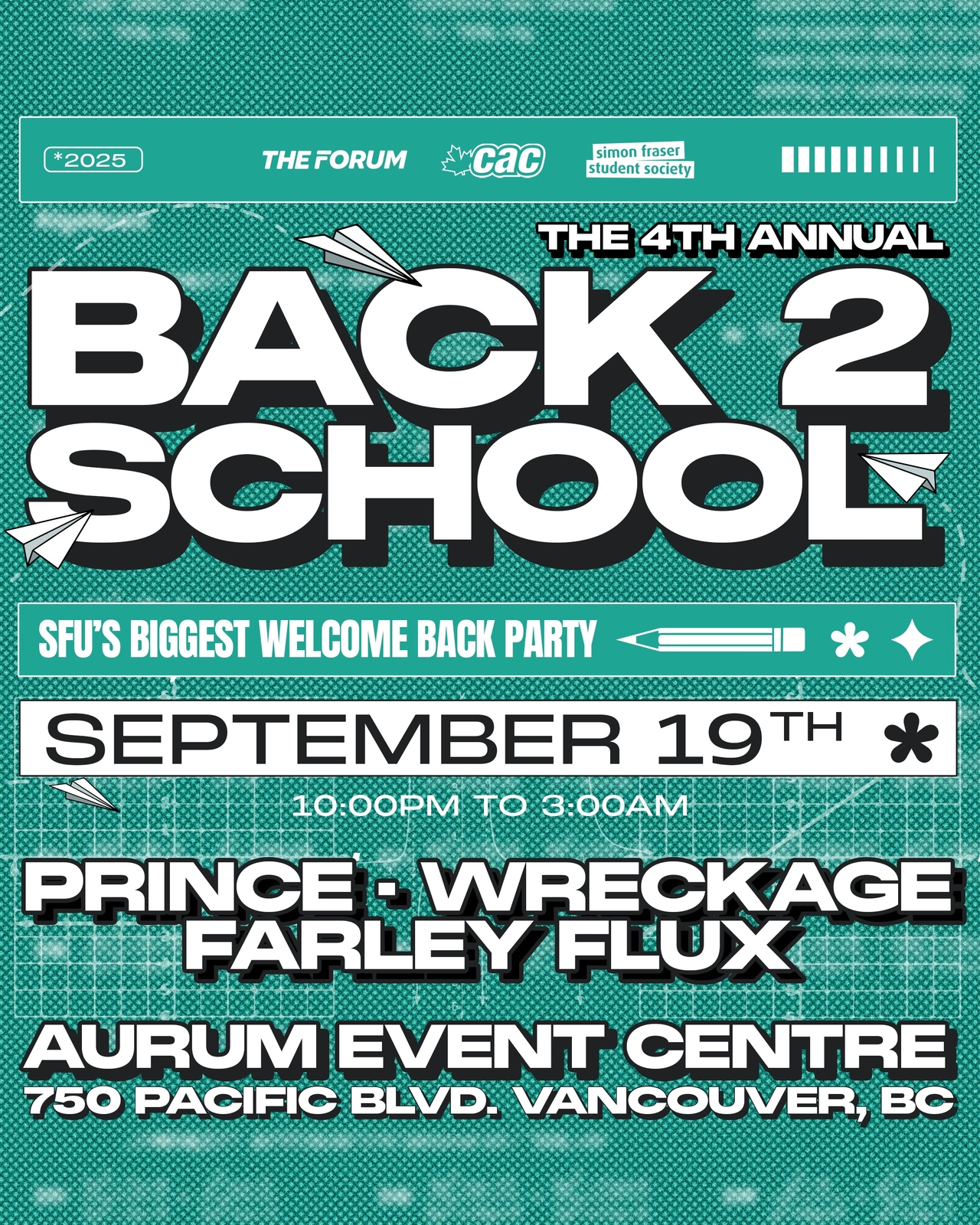 BACK 2 SCHOOL: SFU's BIGGEST ANNUAL WELCOME BACK PARTY (19+) | Bounce